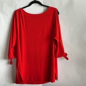 Jessica London | Tops | Jessica London Red Slip Sleeve Tunic Top Sz 82 ...